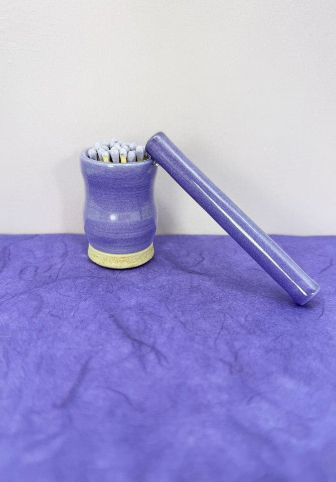 Purple Match Striker and Holder Pipe Set | House of Puff